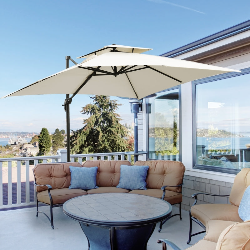 Steel Frame Outdoor Roma Cantilever Umbrella – Audab UK