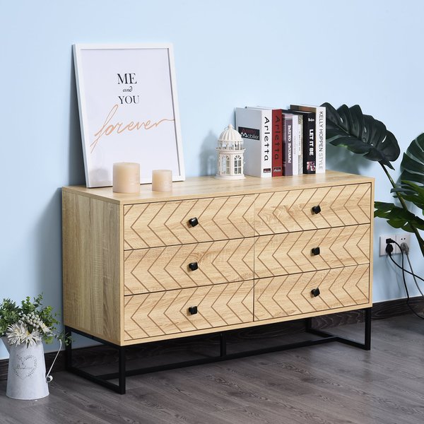 6 Drawer Storage Unit Zig Zag Design Cabinets – Audab UK