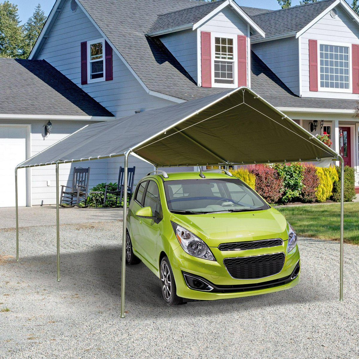 3m X 6m Heavy Duty Carport Garage Shelter Galvanized Steel Open Tent ...